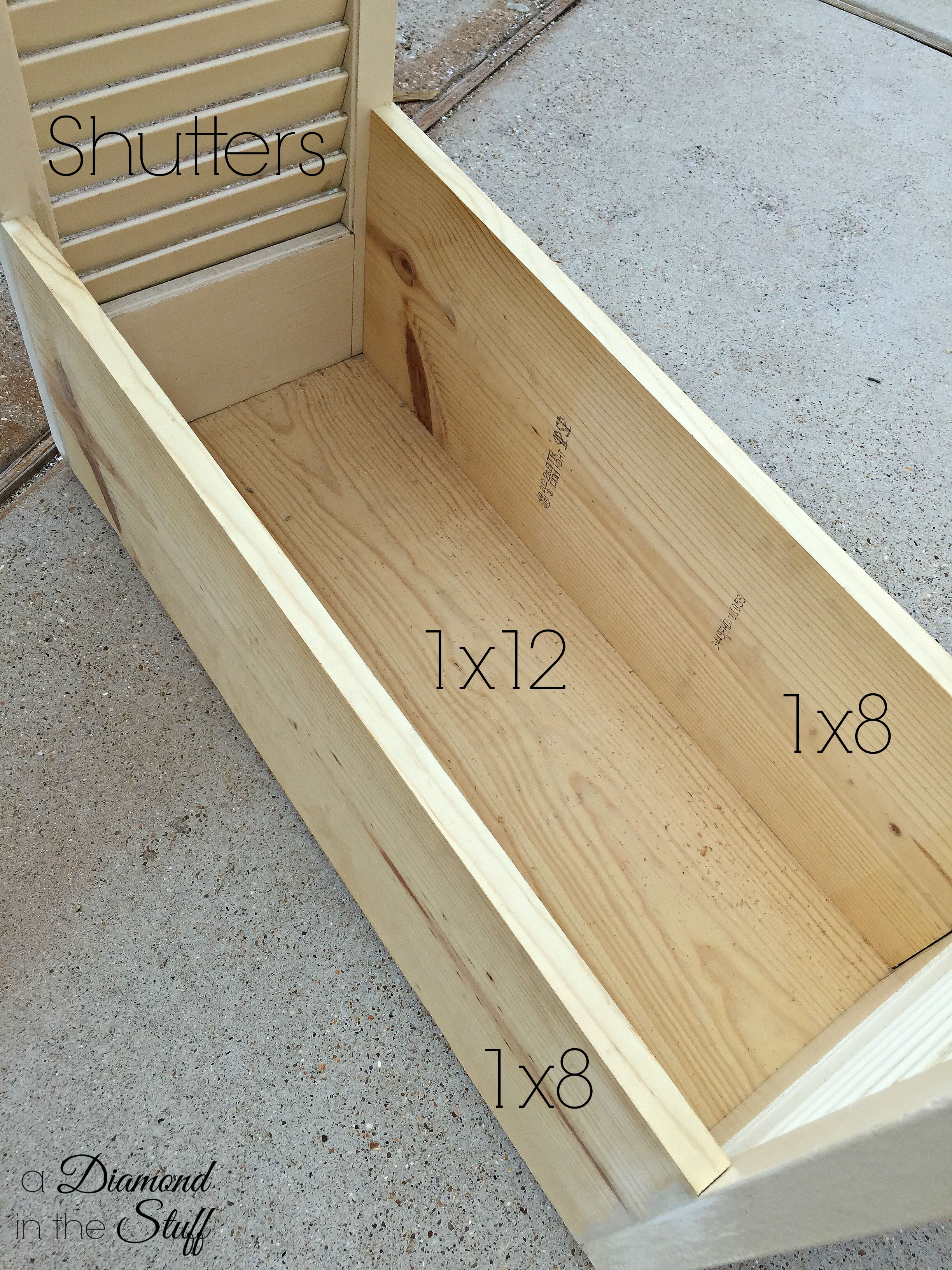 DIY Shutter Rolling Cart | A Diamond in the Stuff | Bloglovin’